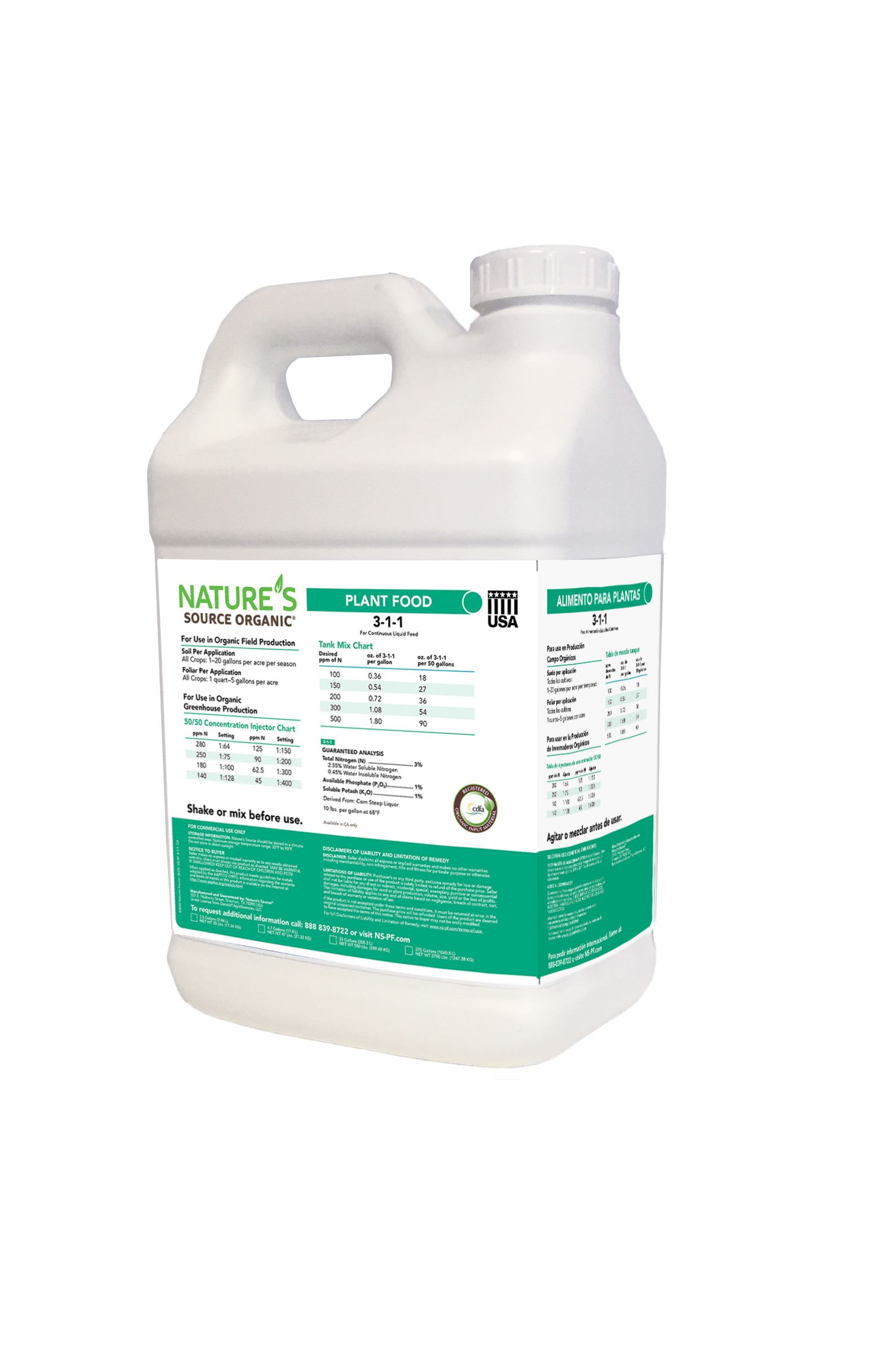 Organic Plant Food 3-1-1 (CDFA OIM) | Store | Nature's Source®